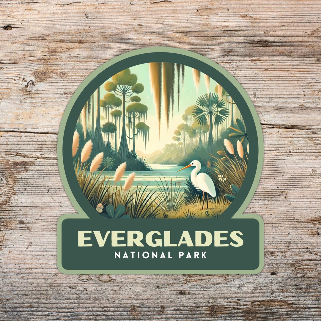 Everglades National Park Sticker, Laptop Sticker, Cooler Sticker, Water ...