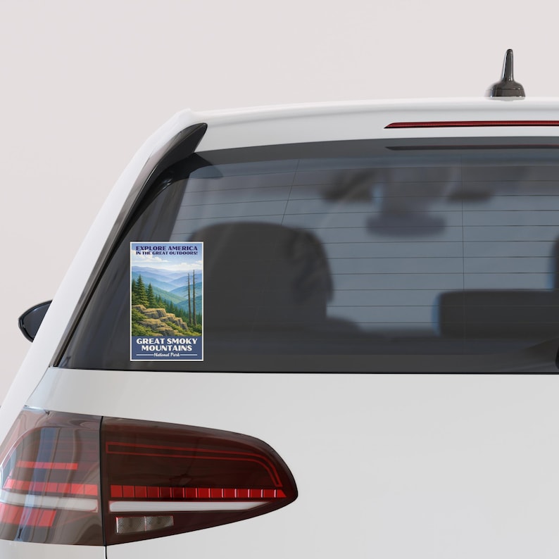 Great Smoky Mountains National Park Sticker | WPA Vintage Travel Art ...