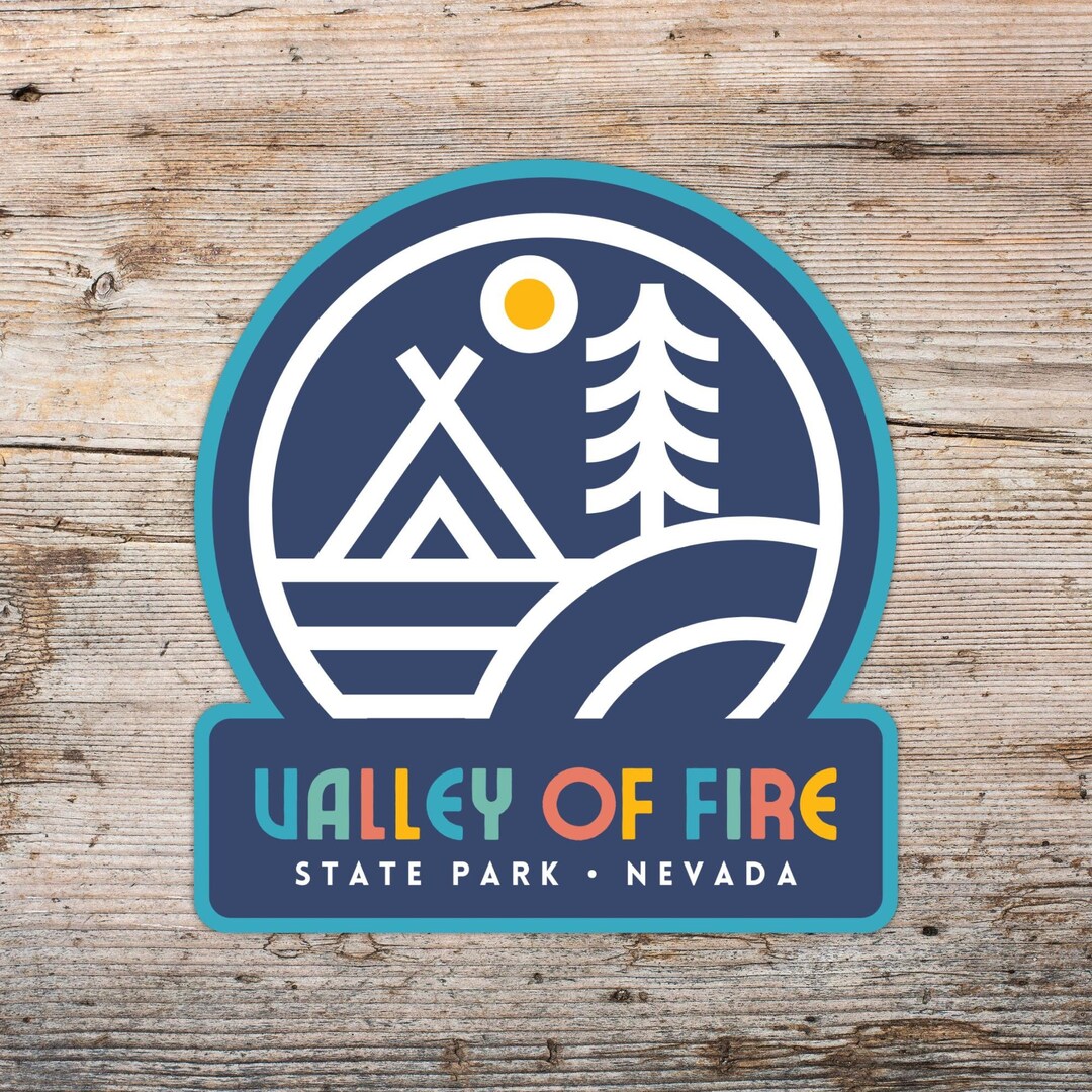 Valley of Fire State Park Sticker, Laptop Sticker, Cooler Sticker ...