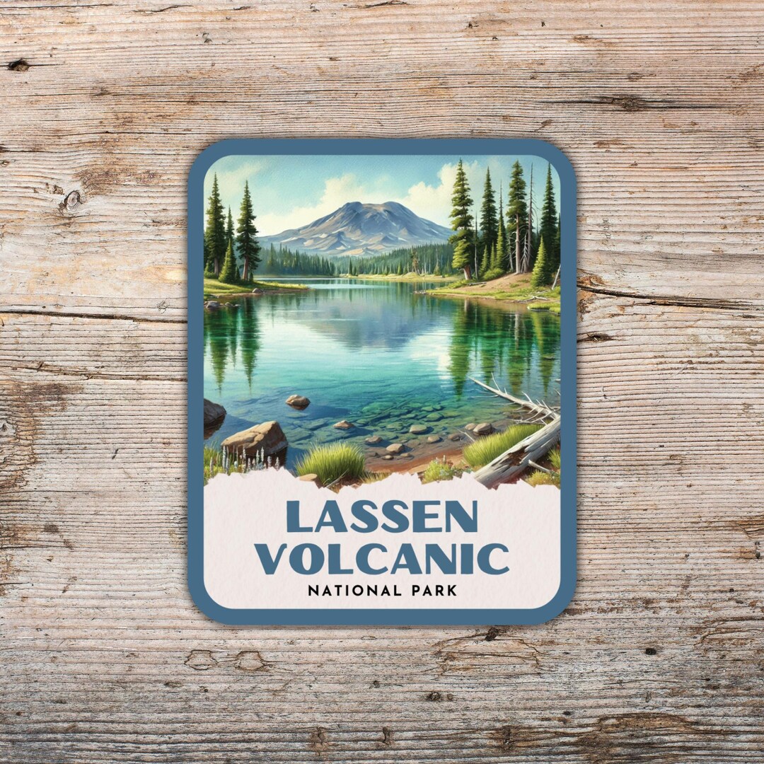 Lassen Volcanic National Park Watercolor Sticker, Laptop Sticker, Water ...