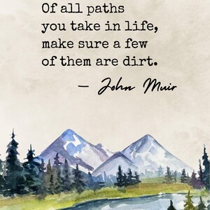 John Muir Quote Journal: Watercolor Mountain Notebook, Hiking Gift - Etsy