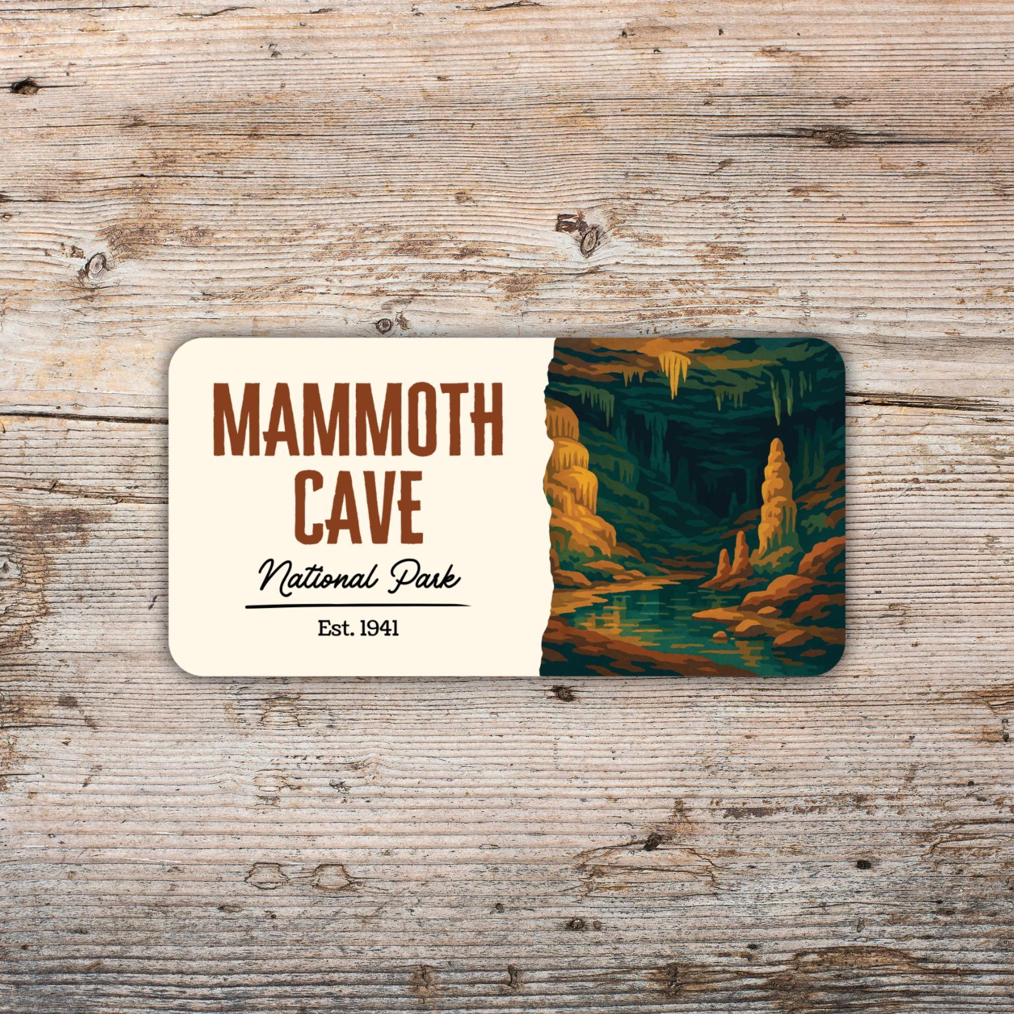 Mammoth Cave National Park Sticker Modern Flat Poster Style Design ...