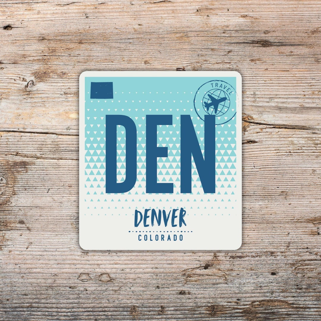 Denver International Airport Sticker | DEN Airport Code Sticker With ...