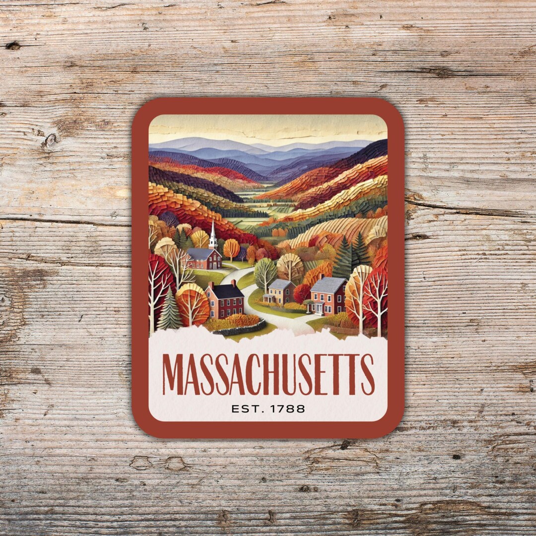 Massachusetts Sticker Collage Deco Art, Berkshires Sticker, Laptop ...