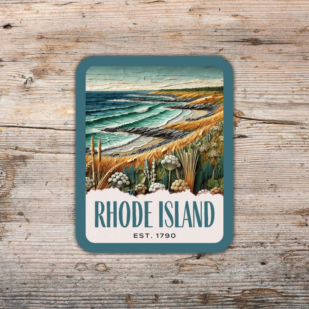 Rhode Island Sticker Collage Deco Art, Sachuest Point Sticker, Laptop ...