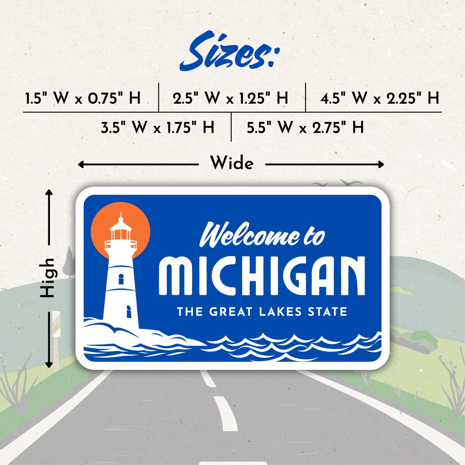 Welcome to Rhode Island Sticker • Road Sign Inspired Design ...