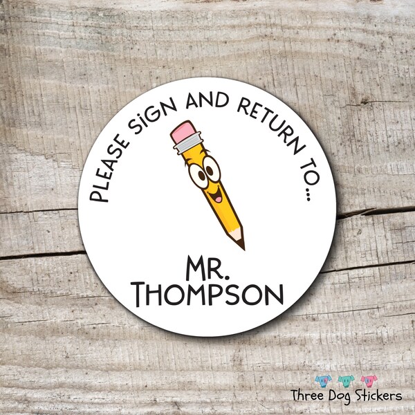 Please Sign and Return Stickers - Etsy