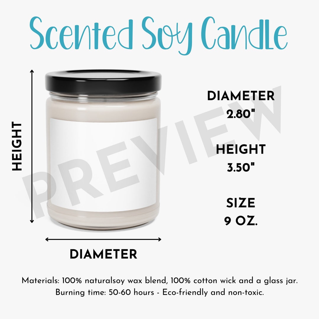 Printify 9 Oz Candle Scents, Candle Scents Mock Up, Candle Mock Up ...