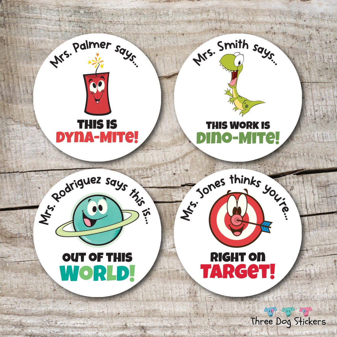 Personalized Teacher Stickers, Teacher Stickers, Reward Stickers ...