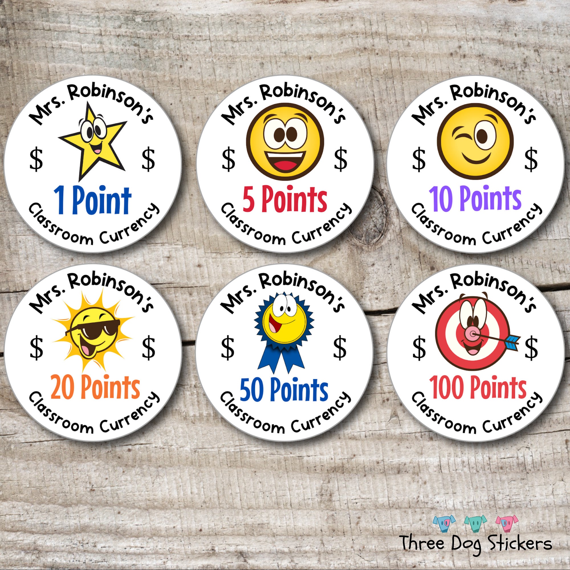 Personalized Class Store Stickers, Reward Stickers, Classroom Economy ...
