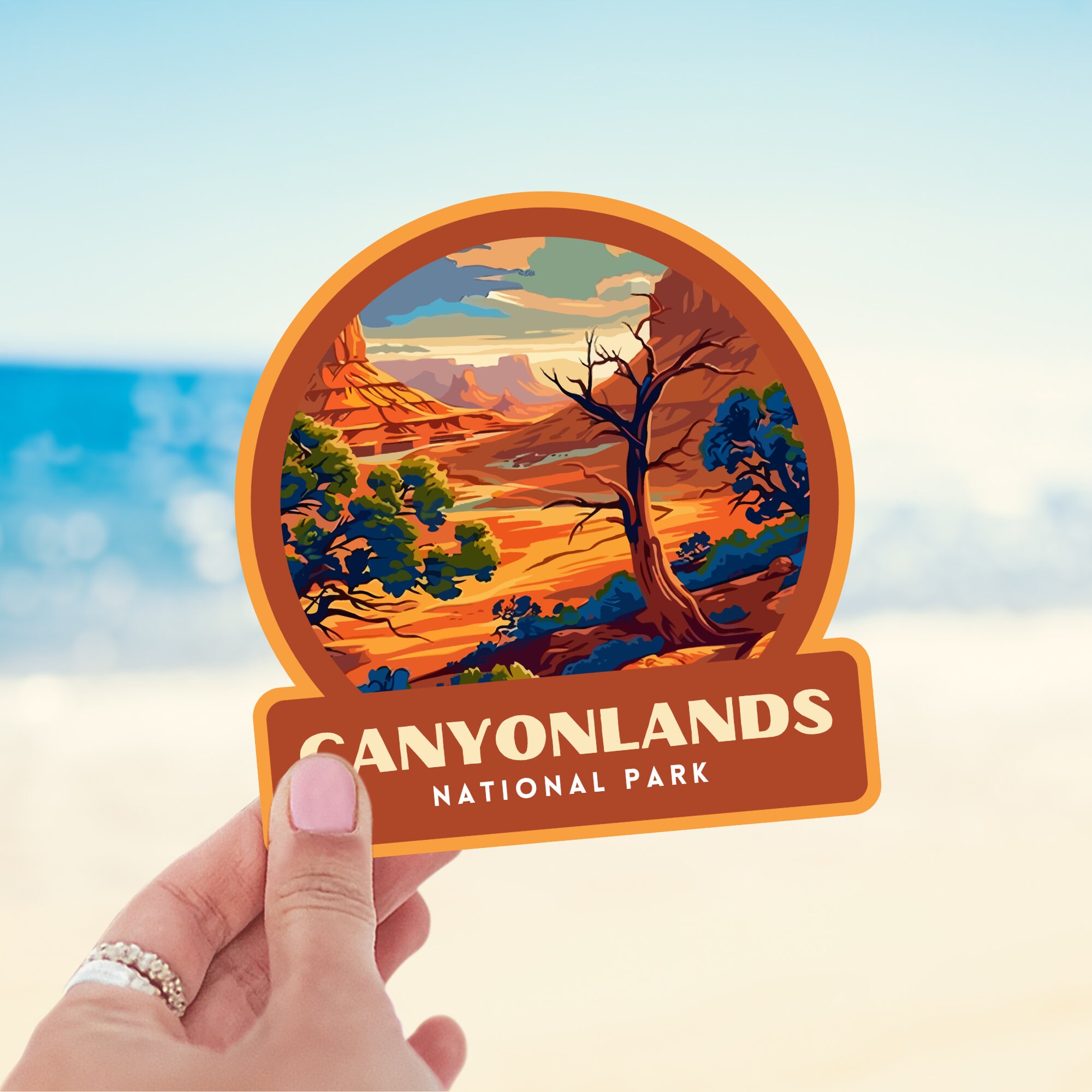 Canyonlands National Park Sticker, Laptop Sticker, Cooler Sticker ...