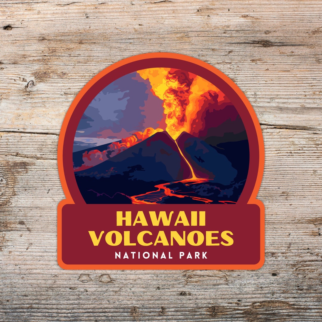Hawaii Volcanoes National Park Sticker, Laptop Sticker, Cooler Sticker ...