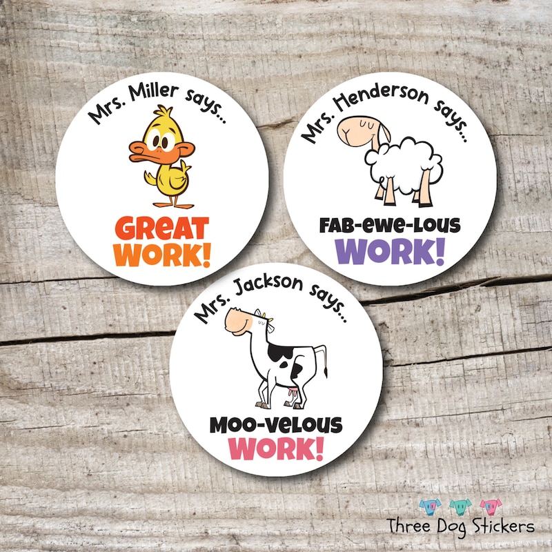 Farm Animal Stickers - Etsy