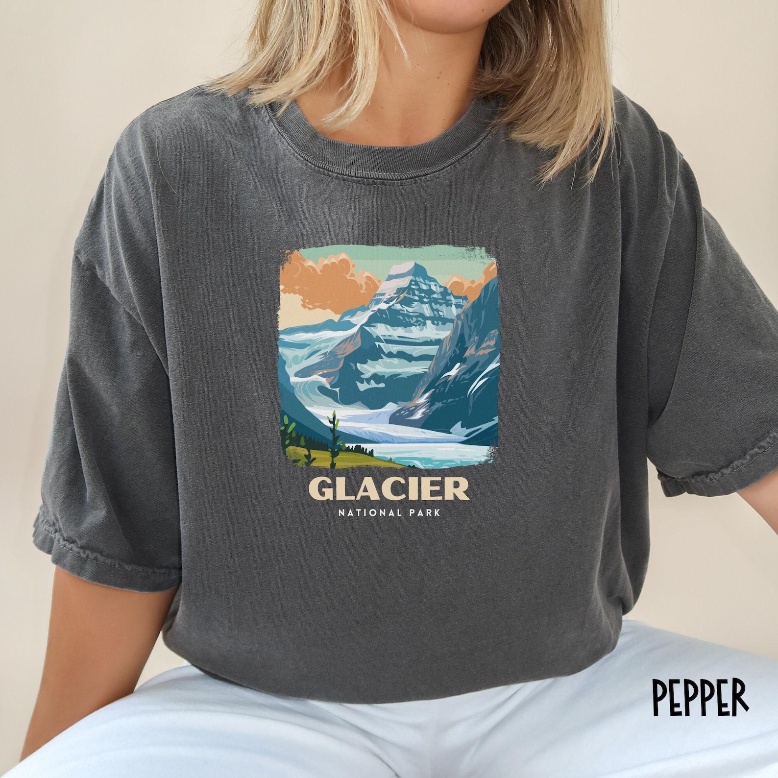 Retro Glacier National Park Shirt, Comfort Colors Shirt, Glacier ...
