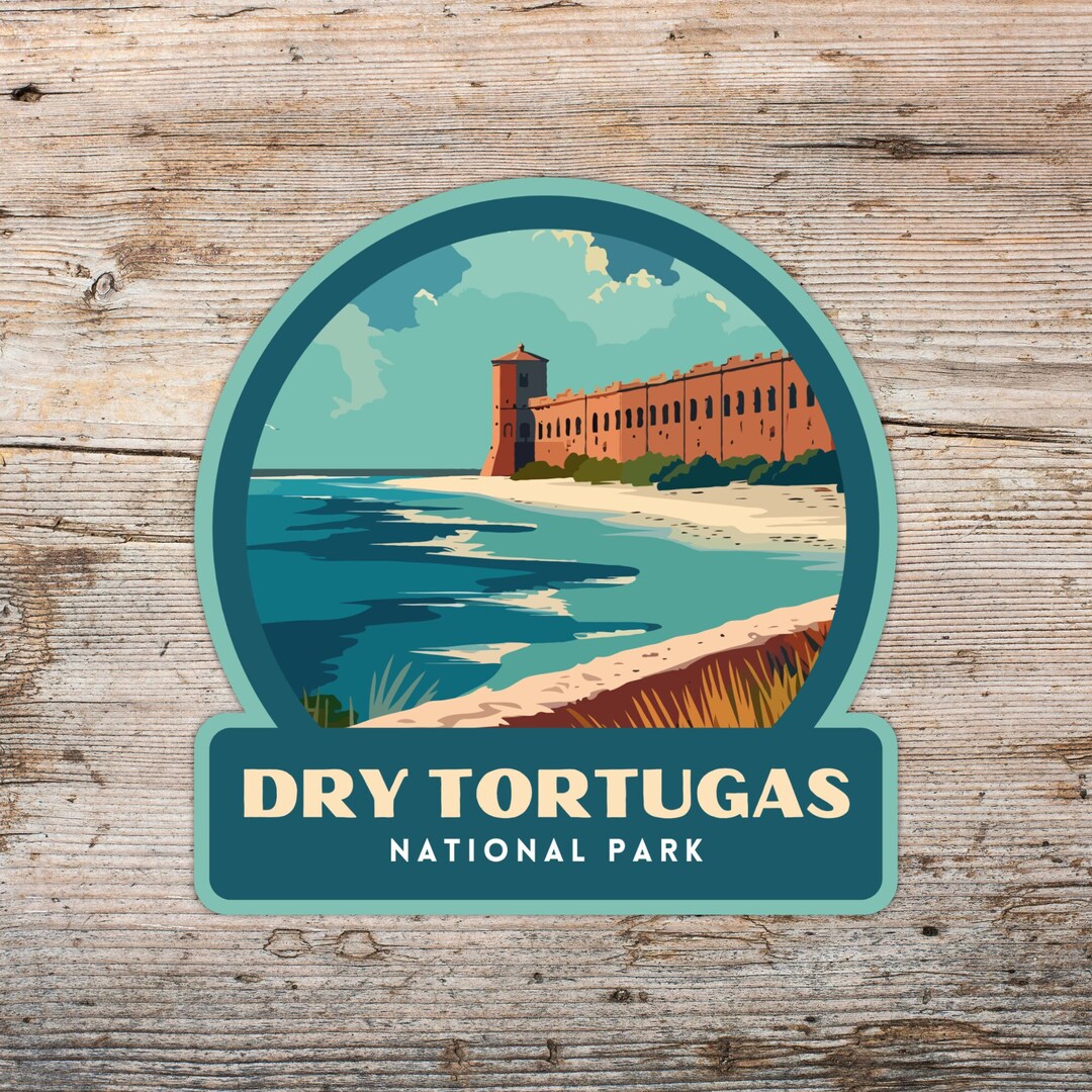 Dry Tortugas National Park Sticker, Laptop Sticker, Cooler Sticker ...