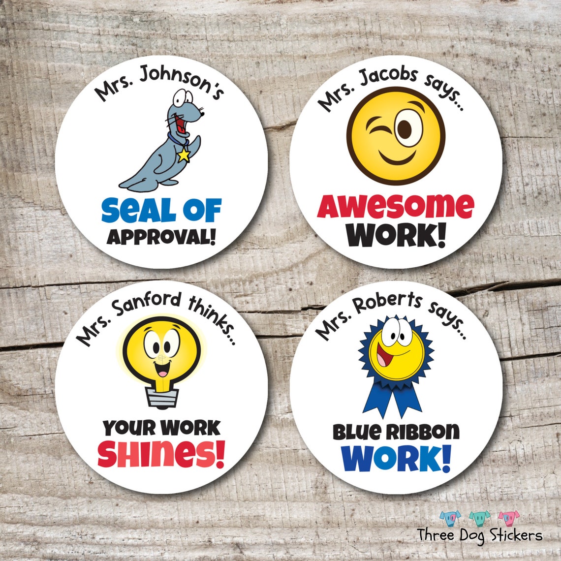 Personalized Teacher Stickers, Teacher Stickers, Reward Stickers ...