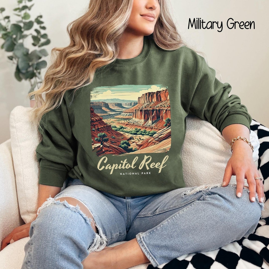 Capitol Reef National Park Retro Script Unisex Sweatshirt, Utah ...