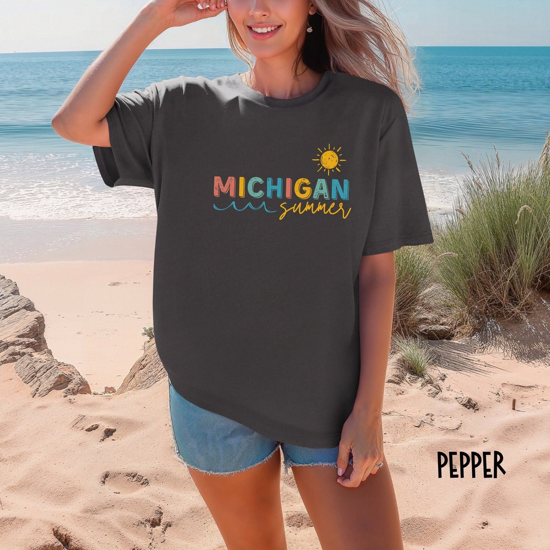 Michigan Summer T Shirt, Michigan Summer Shirt, Michigan Summer Tee ...