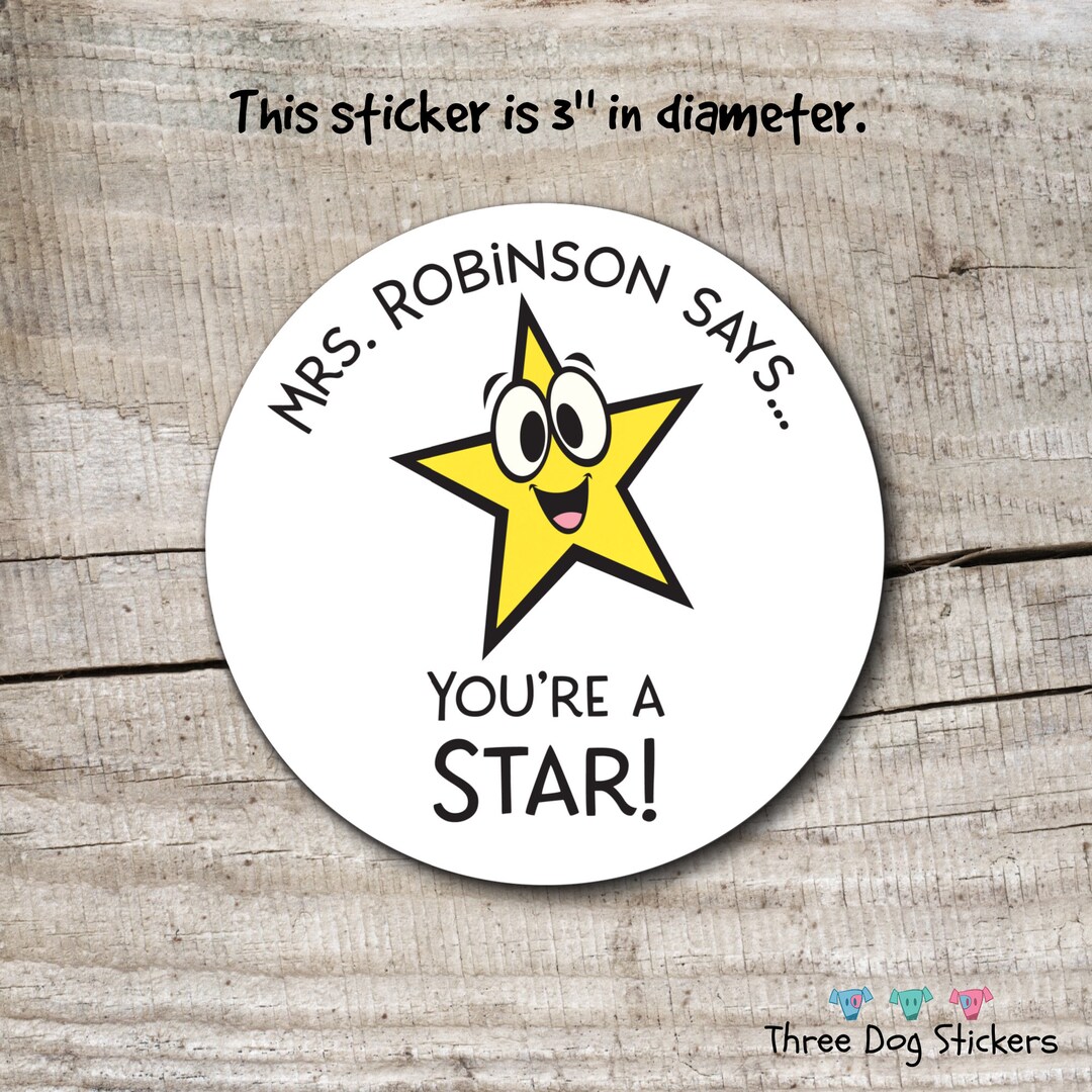 Student Badges Large Teacher Stickers Shirt Stickers School - Etsy