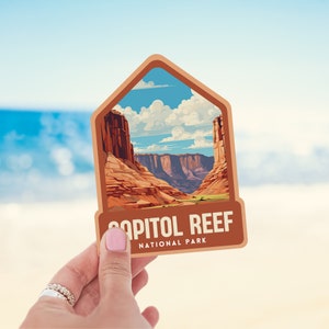 Capitol Reef National Park Retro Sticker, Laptop Sticker, Cooler ...