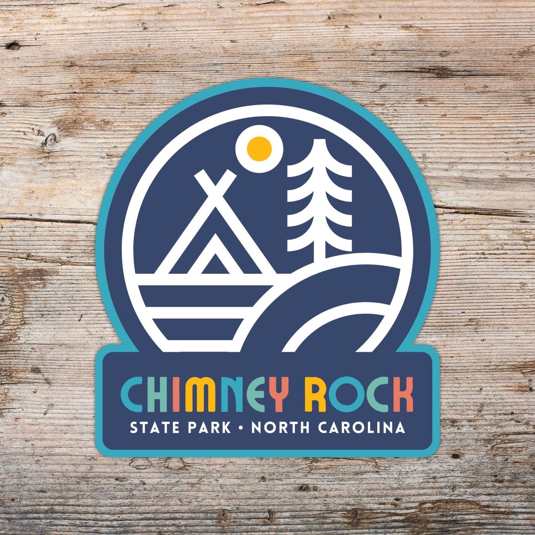 Chimney Rock State Park Sticker, Laptop Sticker, Cooler Sticker, Water ...