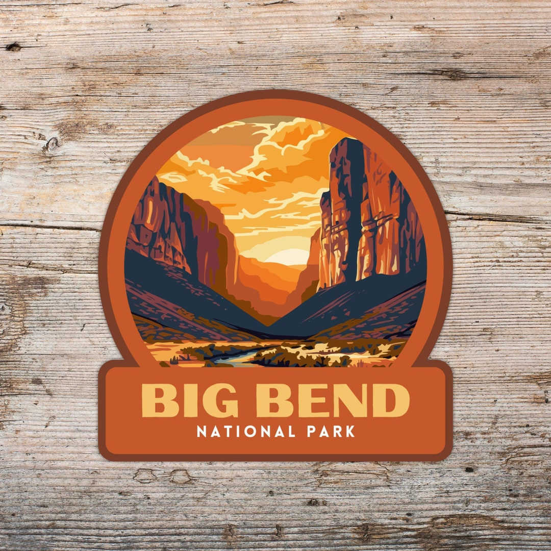 Big Bend National Park Sticker, Laptop Sticker, Cooler Sticker, Water ...