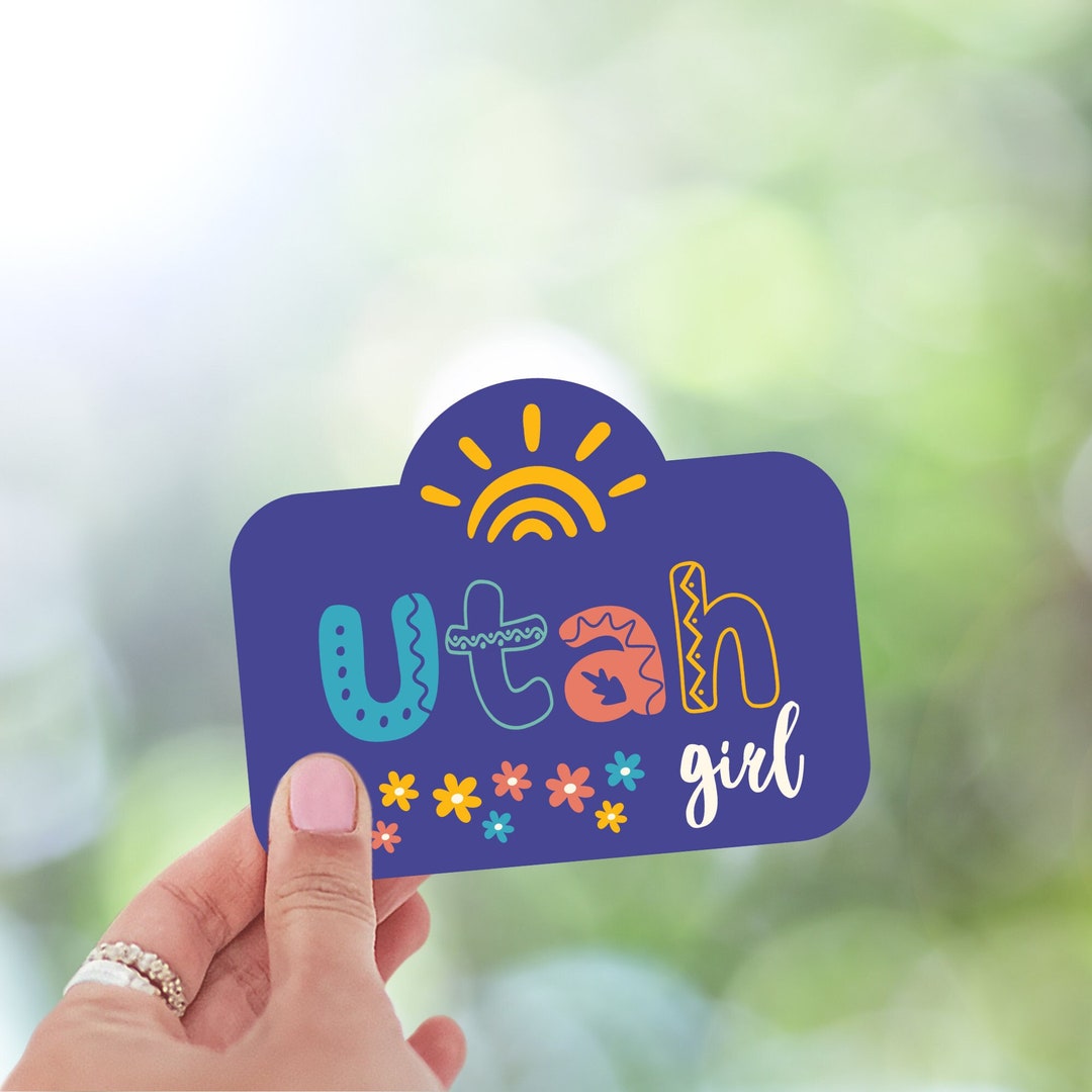 Utah Girl Retro Groovy Sticker, Utah Fan Sticker, Utah Gift, Laptop ...