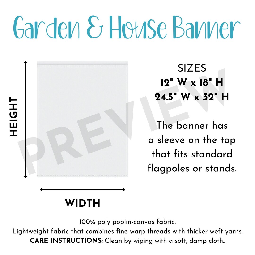 Printify Garden and House Banner Description, Garden Flag Mock Up ...