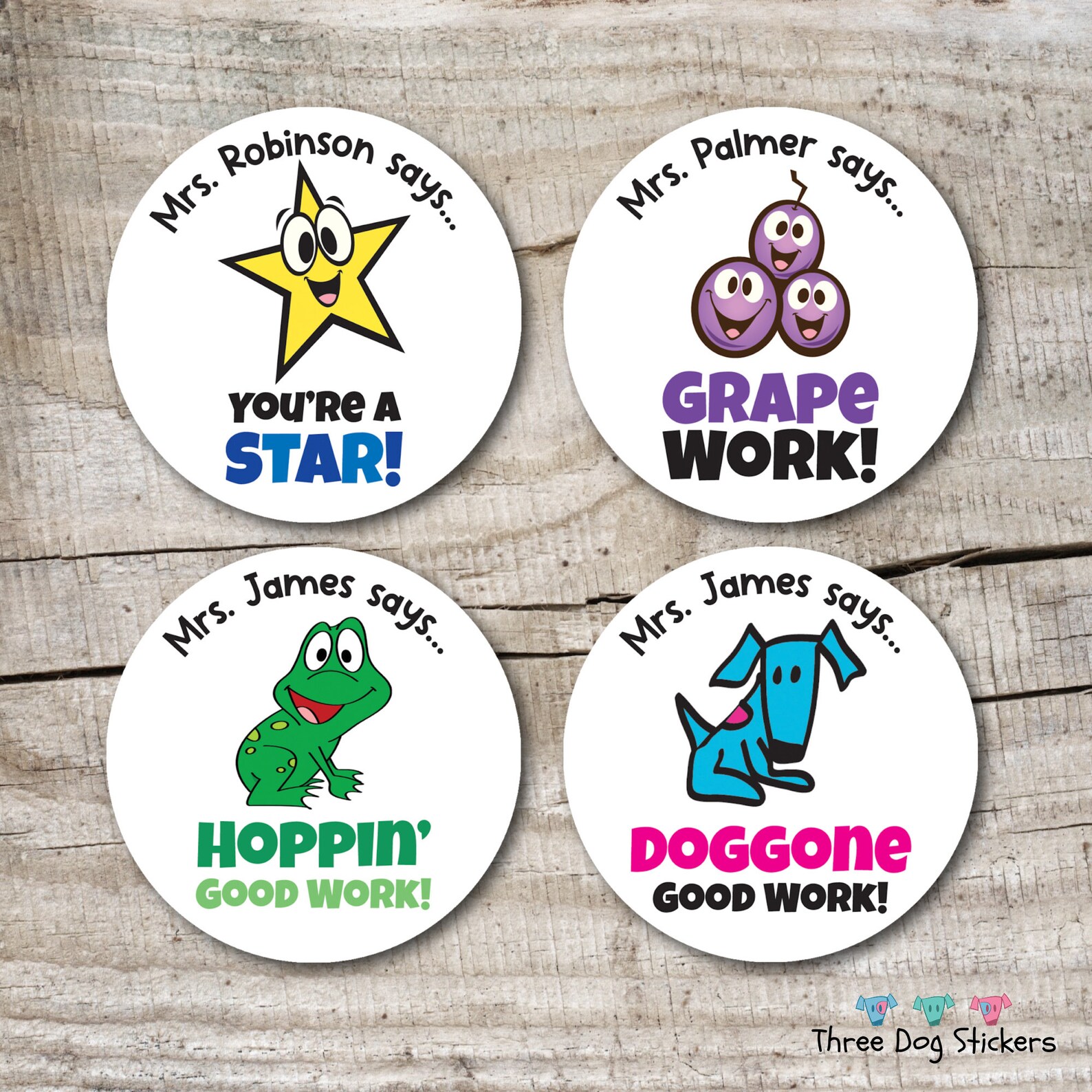 Personalized Teacher Stickers, Teacher Stickers, Reward Stickers ...