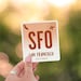 SFO Airport Sticker | San Francisco Modern Grunge Travel Stamp 4 Colors ...