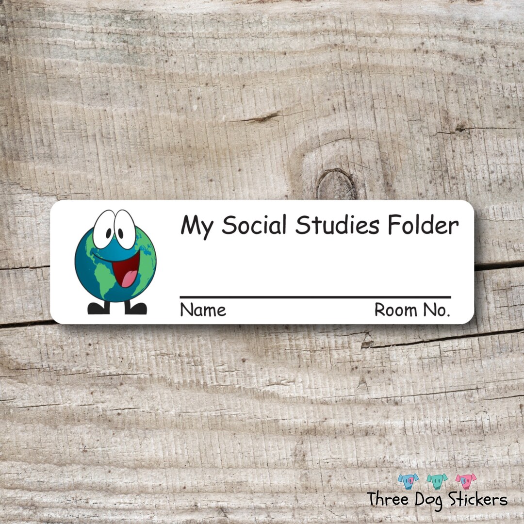 Personalized Teacher Stickers Social Studies Notebook - Etsy
