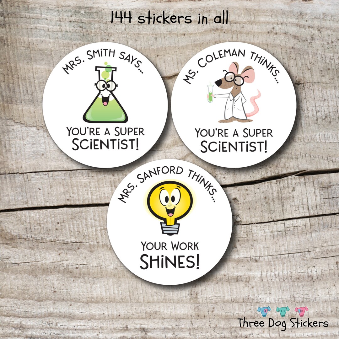 Personalized Teacher Stickers Science Teacher Stickers Good - Etsy