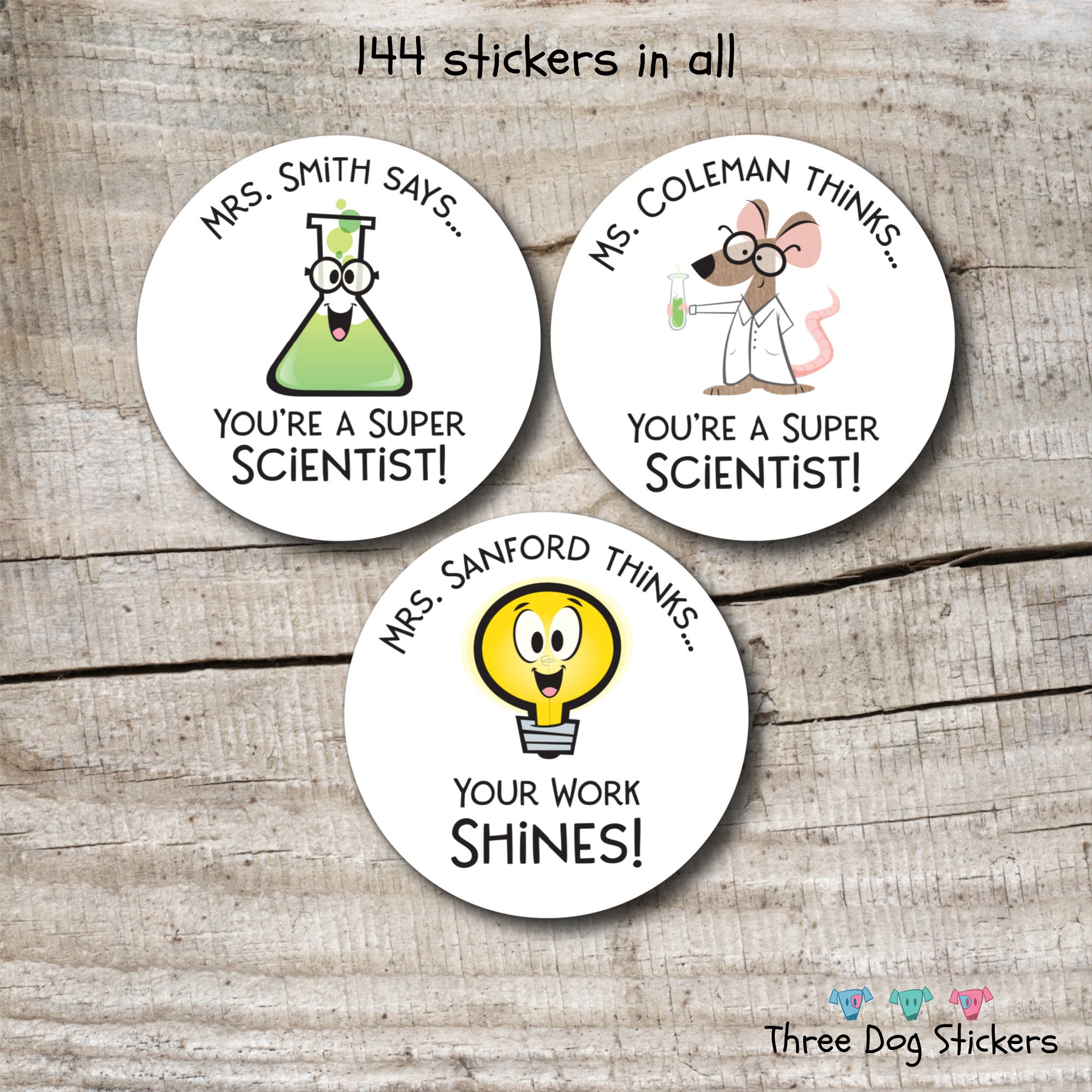 Personalized Teacher Stickers Science Teacher Stickers Good - Etsy