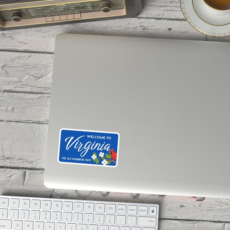 Welcome to Virginia Sticker • Road Sign Inspired Design • Waterproof ...