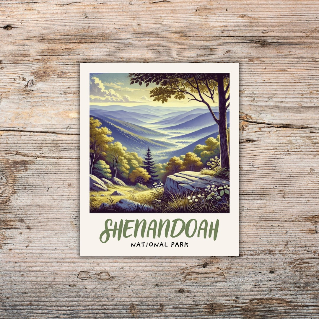 Shenandoah National Park Polaroid Style Design, Retro National Park ...