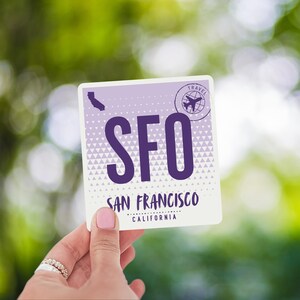 San Francisco International Airport Sticker | SFO Airport Code Sticker ...