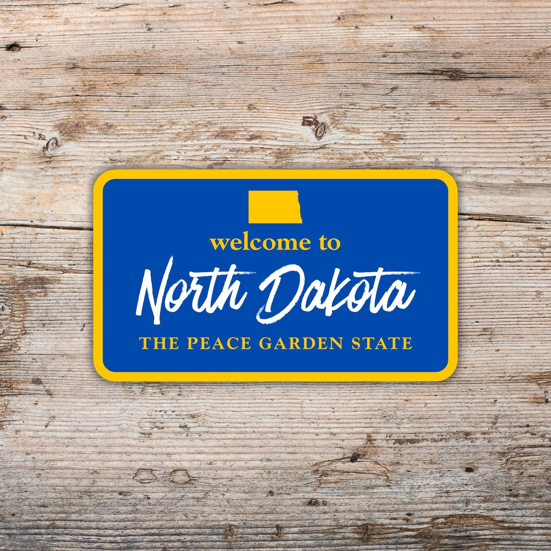 North Dakota Sticker • Road Sign Inspired Vinyl Decal - Etsy