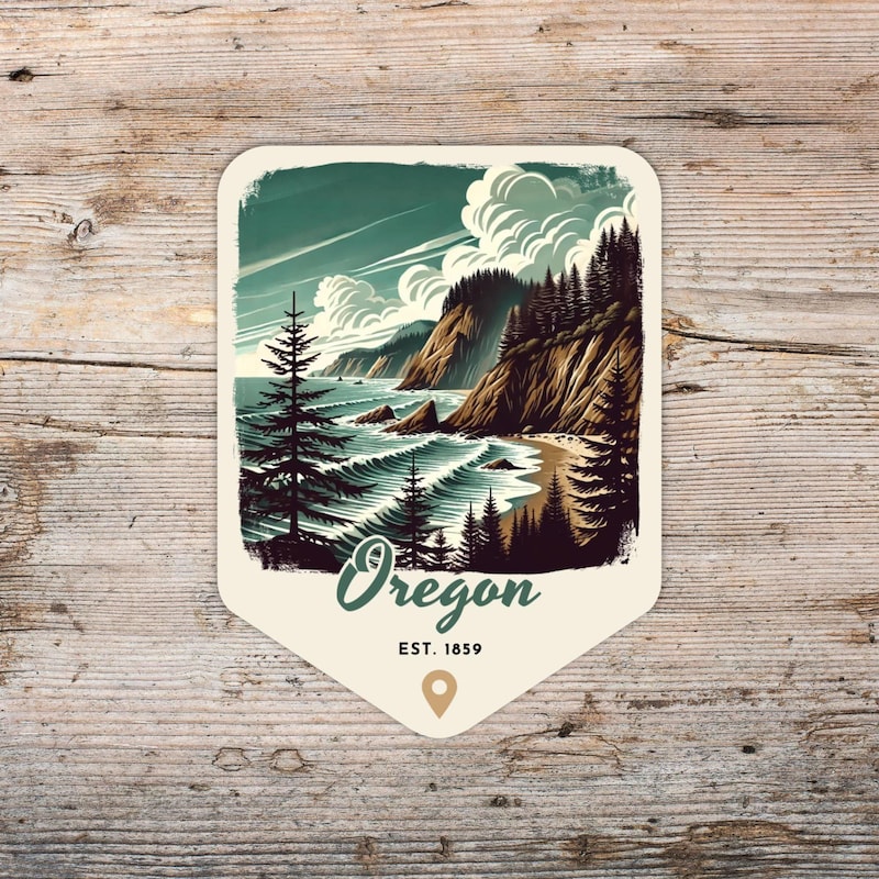 Retro Oregon Stickers - Etsy