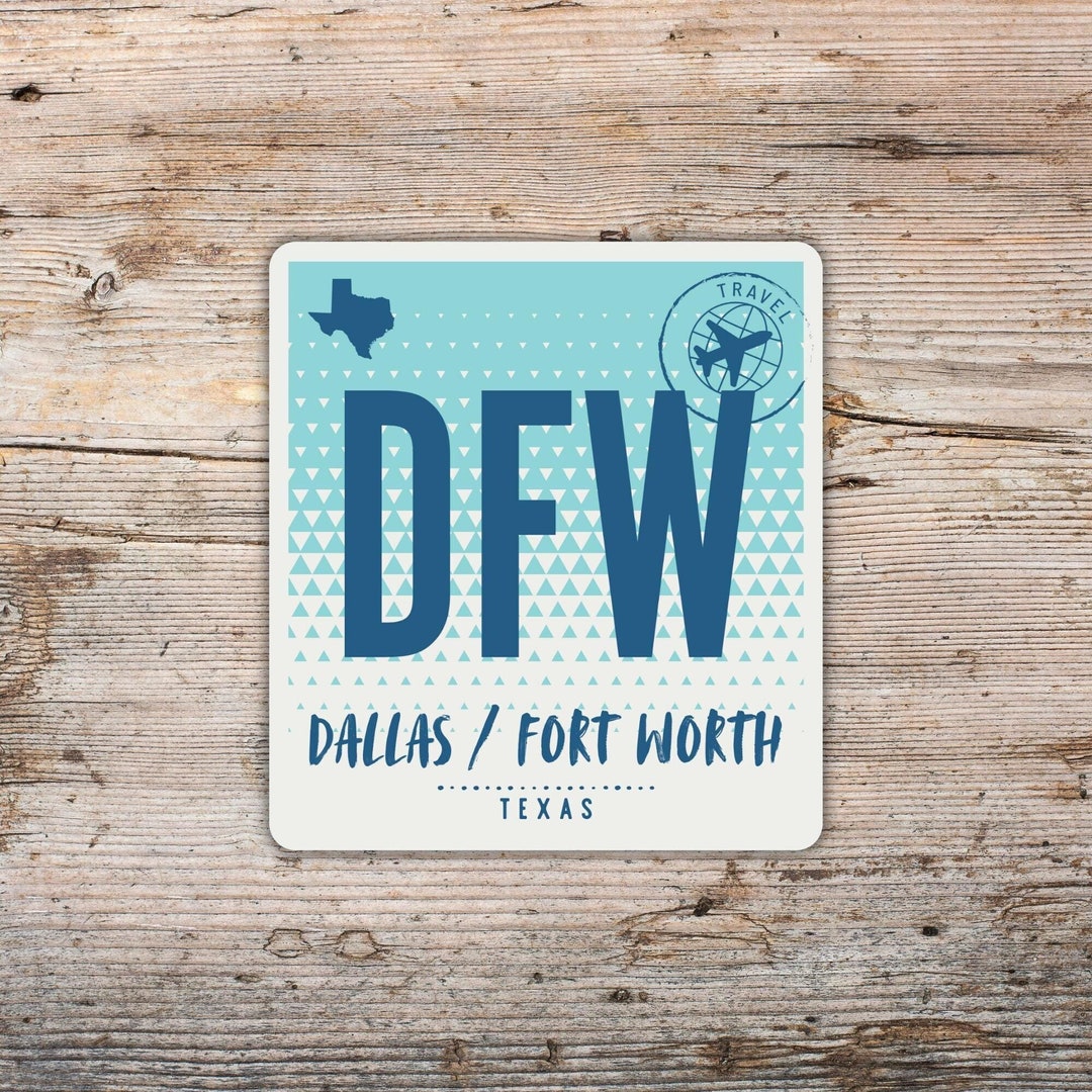 Dallas Fort Worth International Airport Sticker | DFW Airport Code ...