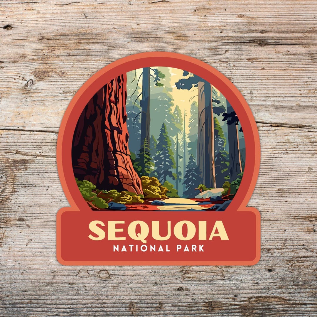Sequoia National Park Sticker, Laptop Sticker, Cooler Sticker, Water ...