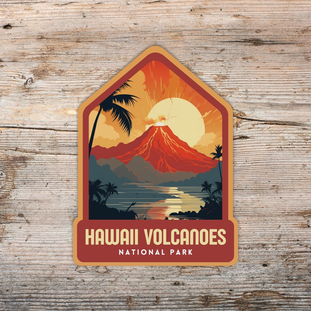 Hawaii Volcanoes National Park Sticker, Laptop Sticker, Cooler Sticker ...