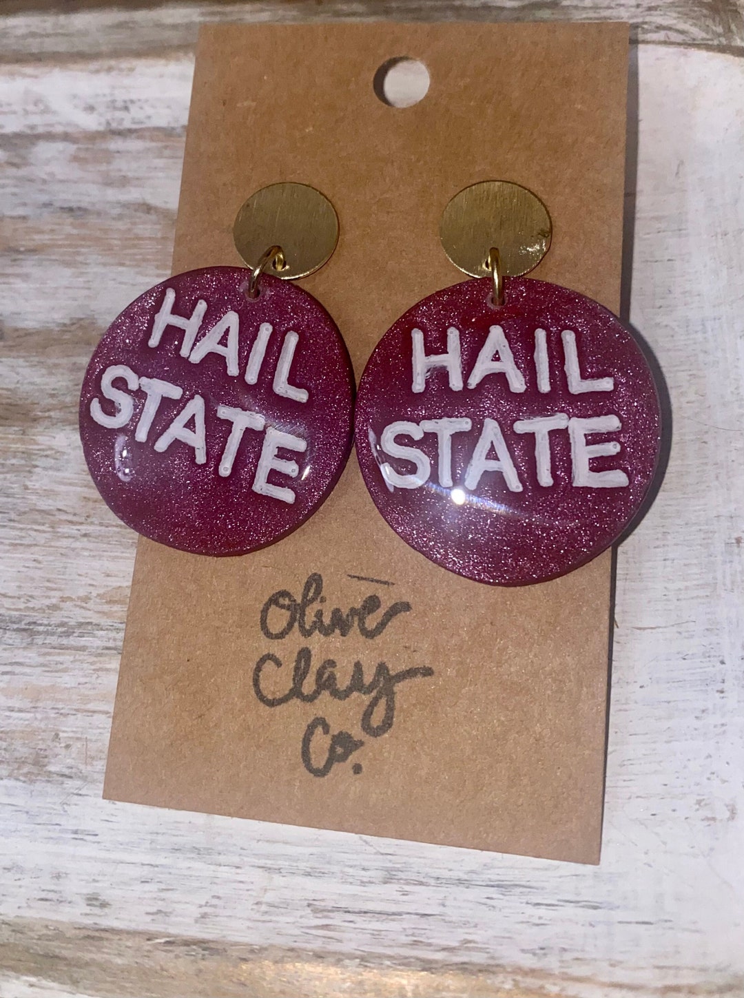 Hail State Earring Mississippi State University Earrings Game Day ...