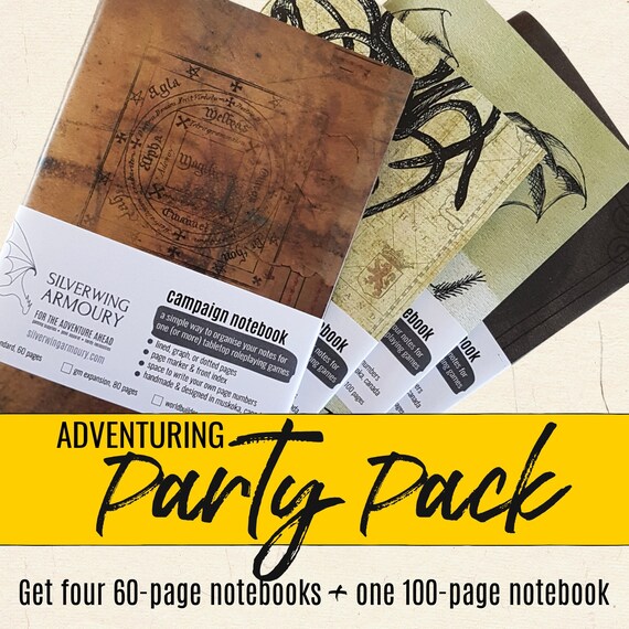 ADVENTURING PARTY PACK Tabletop Rpg Campaign Notebooks / D&D - Etsy