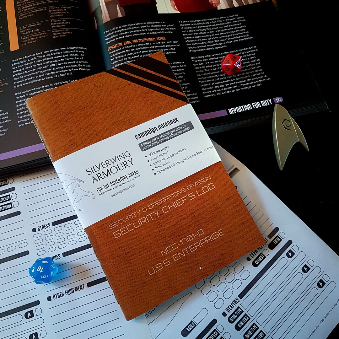 Campaign NOTEBOOK / Security Officer's Log / Star Trek RPG - Etsy
