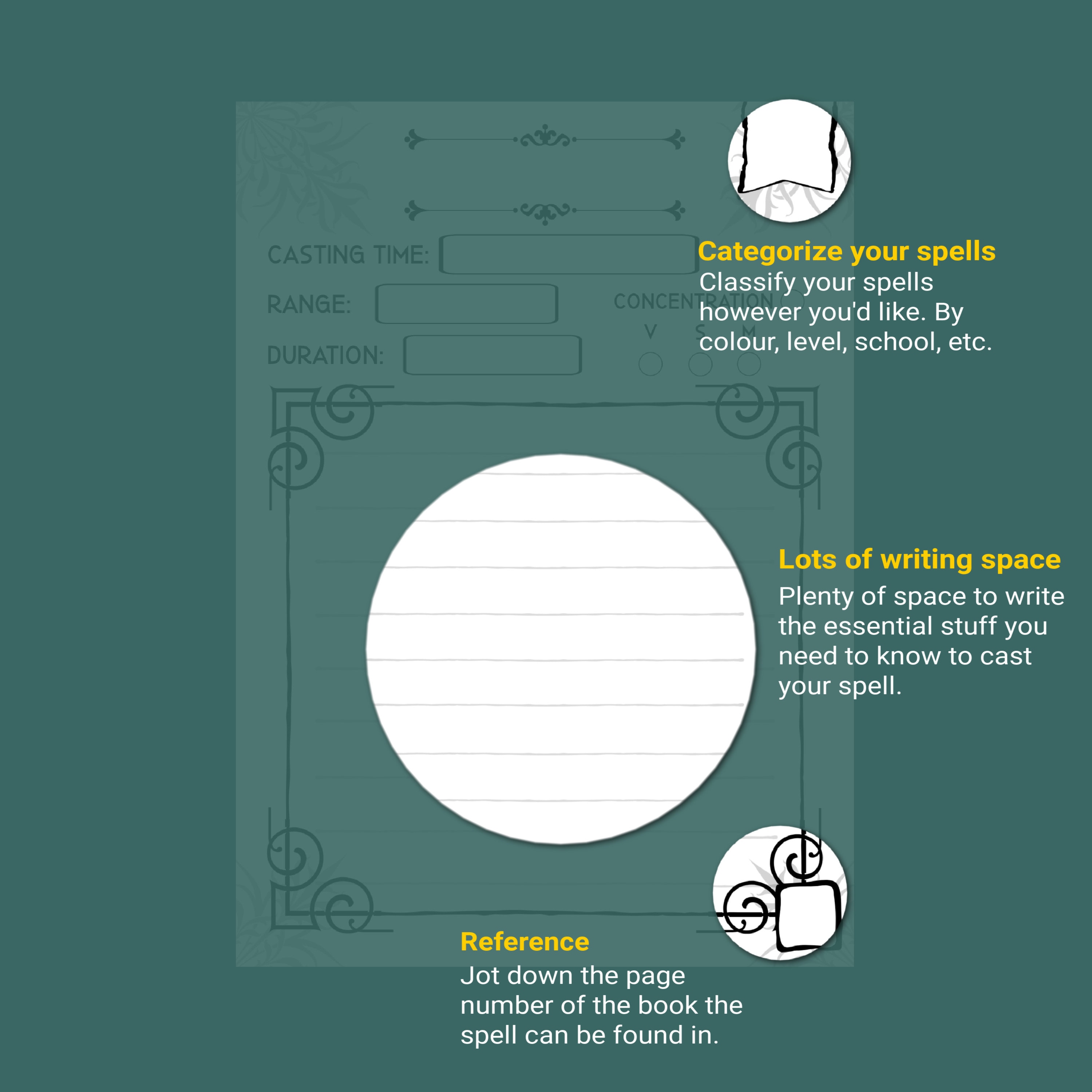 DND SPELL CARD / Dungeons and Dragons / Pathfinder / - Etsy Canada