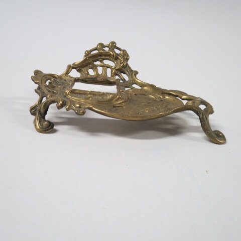 Antique Brass Vintage Inkwell Holder Stand - Etsy