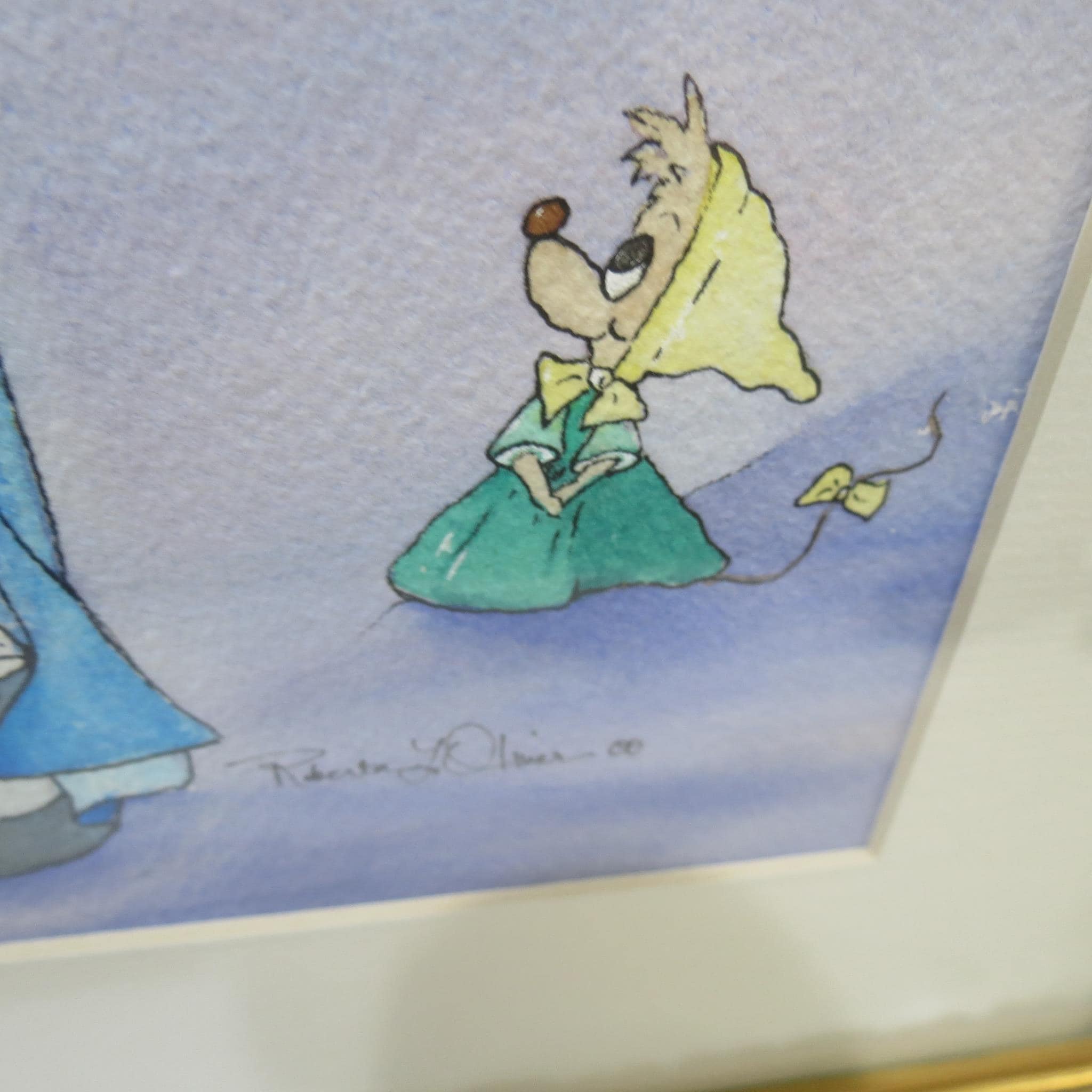 Cinderella Watercolor and Ink Painting Drawing Roberta Leigh Oliver NJ ...