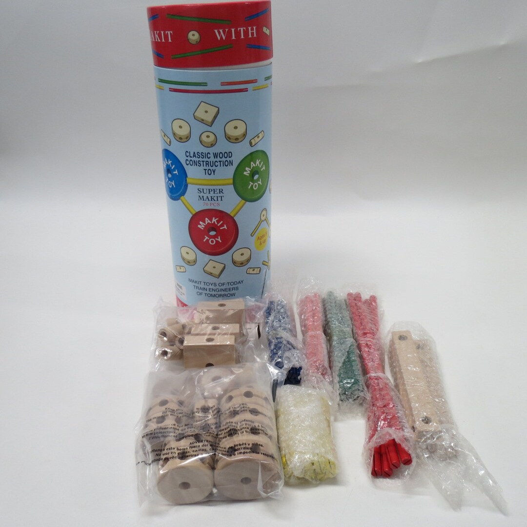 Schylling Makit Toy 70 Piece Building Blocks Build Set Tinker - Etsy