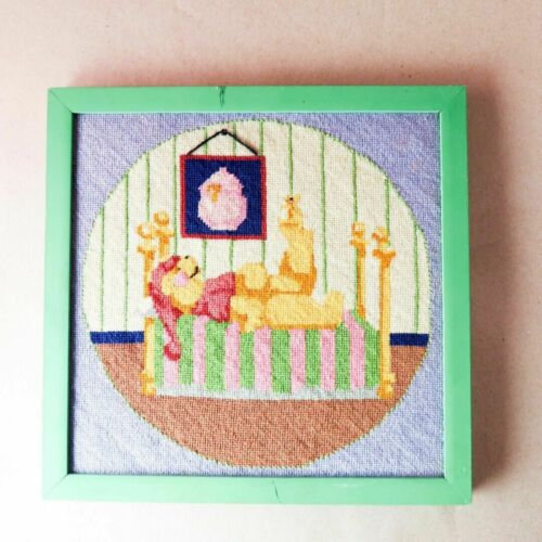 12 X 12 Handmade Teddy Bear Winnie the Pooh Needlepoint - Etsy