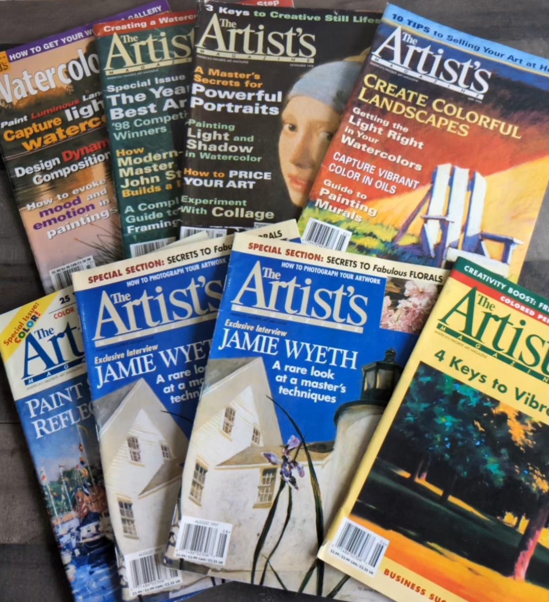 Lot of Eight the Artist's Magazine Issues. 1997, 1998 - Etsy